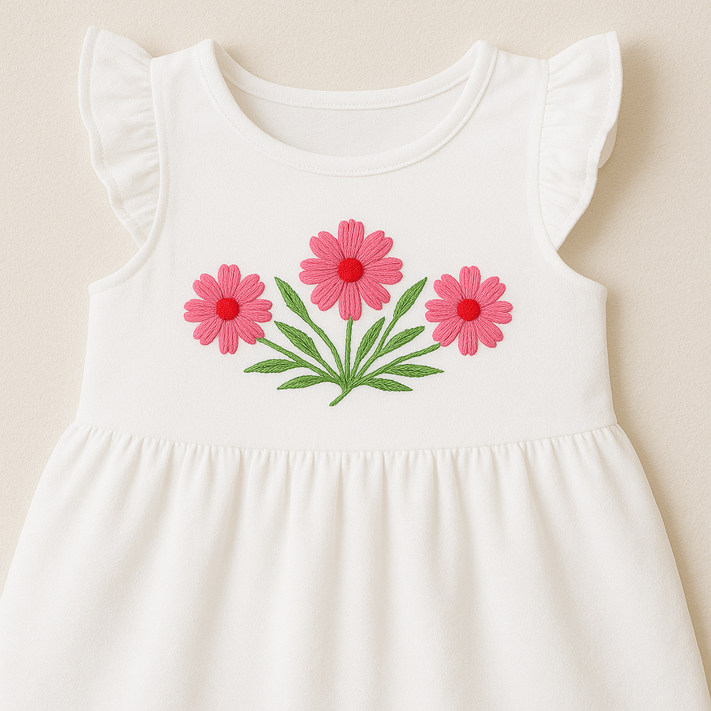 Bloom in Blue – Free Hand Embroidery Pattern in Multiple Sizes! - Custom Textiles & Crafts